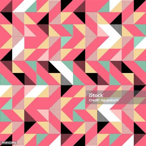 패션 섬유 인쇄에 대 한 삼각형 화려한 패턴 배경입니다 베개 카펫 담요 커버 포장에 대 한 좋은 트 렌 디 한 색상 0명에 대한 스톡 벡터 아트 및 기타 이미지 Istock