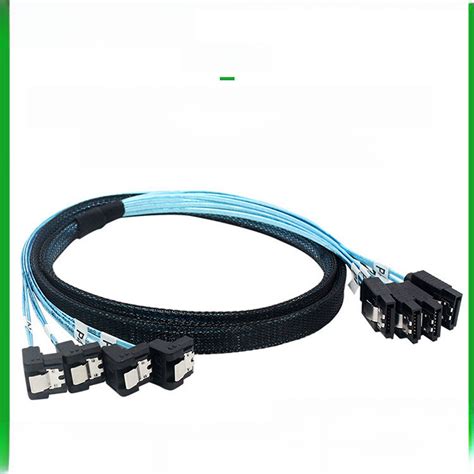 4 Sata To 4 Sata Straight Curved Server Cable Ssd Solid State Drive Data Cable Computer