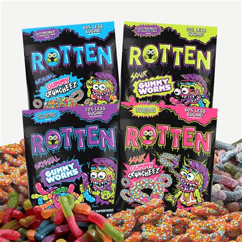 Gummy Worms Sour Gummy Worms Weird Candy Rotten™