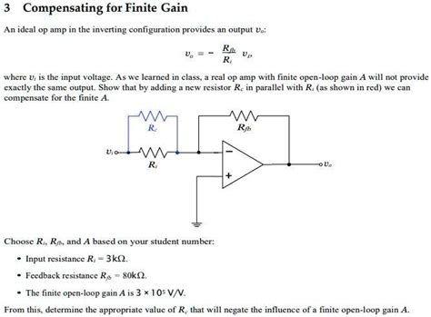 Video Solution Compensating For Finite Gain An Ideal Op Amp In The