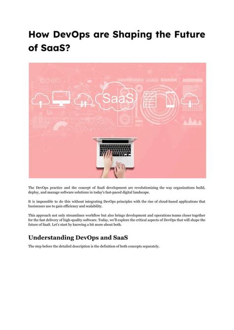 How Devops Are Shaping The Future Of Saaspdf