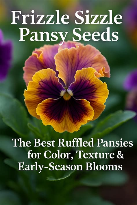 Frizzle Sizzle Pansy Seeds Best Ruffled Pansies For Spring Color