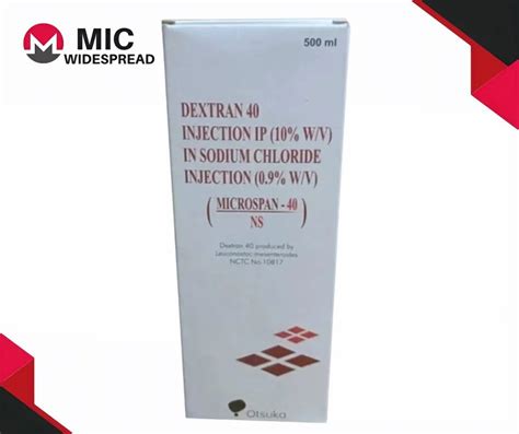 Dextran 40 Sodium Chloride Microspan Ns 10gm09gm Infusion At