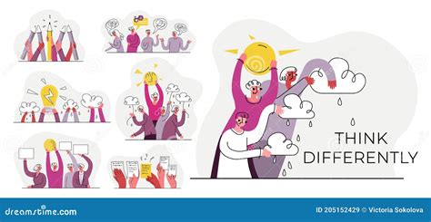 Thinking Differently Stock Illustration 204529000