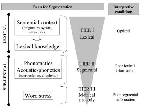 hierarchy of segmentation cues from mattys white and melhorn 2005