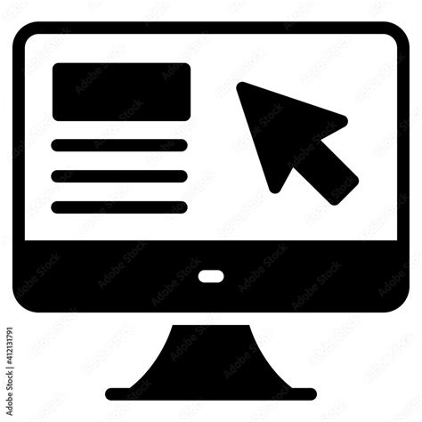 Icon Of Web Portal Solid Design Stock Vector Adobe Stock