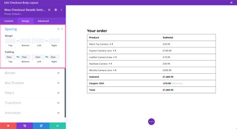 The Divi Woo Checkout Details Module Elegant Themes Documentation