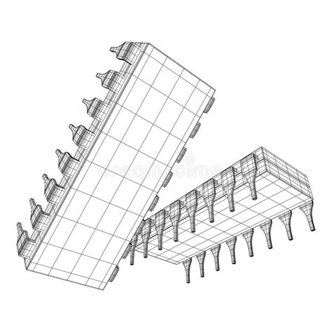 Micro Chip Quantum Processor Stock Vector Illustration Of Polygon Power 144519821