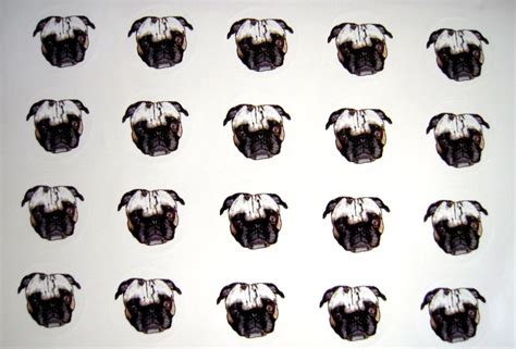 Beefy Pug Sexy Pug Face Stickers