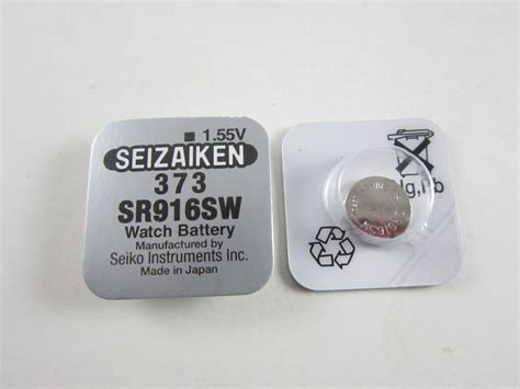 Seizaiken 1x SR916SW 373 1.55V Silver Oxide Button Cell Watch Battery ...