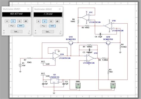 Current Log Amplifier Not Working In Software Simulation Qanda Differential Amplifiers And Adc