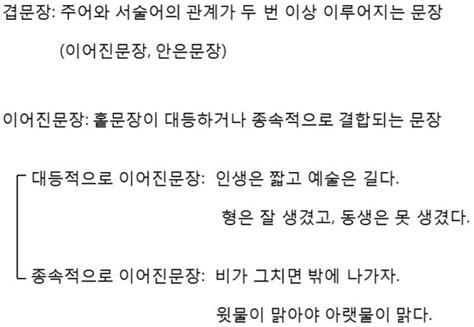 수능 국어 문장 홑문장 겹문장 이어진문장 네이버 블로그