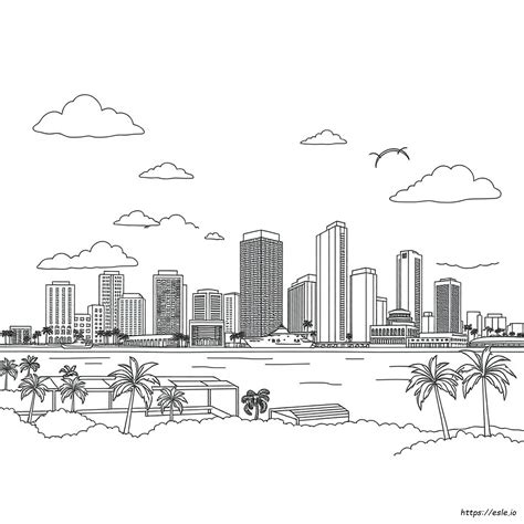 Miami Coloring Pages Esle