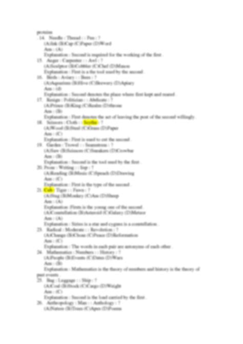 Solution Analogies Verbal Reasoning Mcqs With Explanation Exercise D