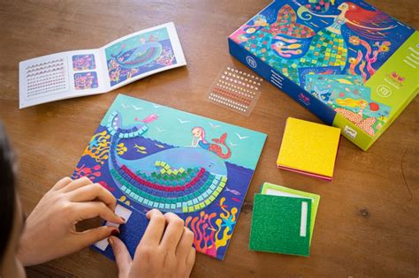 Djeco Art And Craft Kit Djeco Mermaids Song Mosaic Arts And Crafts Kit