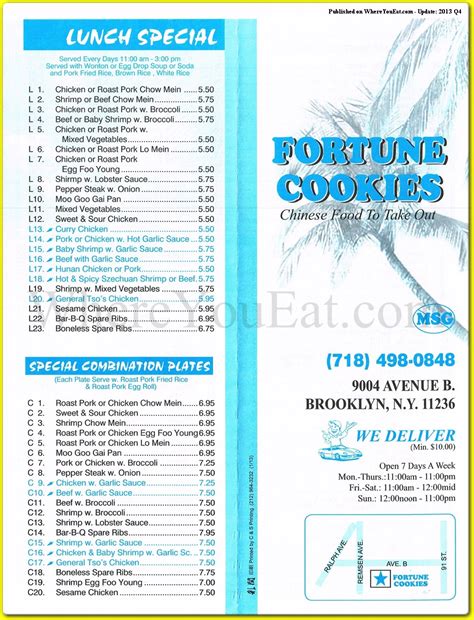 Fortune Cookie Restaurant In Brooklyn Menus And Photos