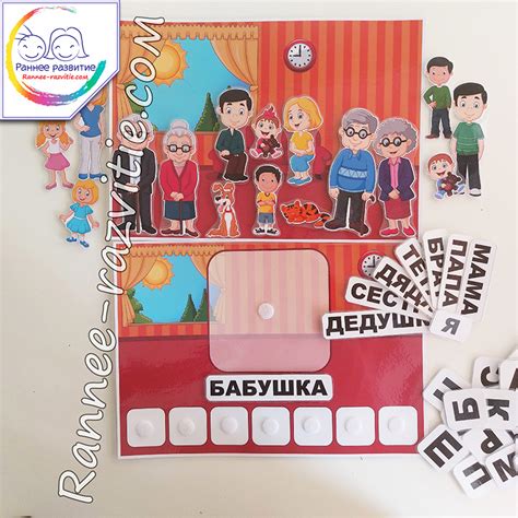 Дидактическая игра «Семья» - Карточки для чтения и составления слов ...