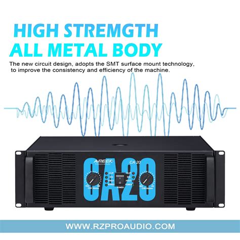 W High Power Professional Power Amplifier Ca Ohms Stable Sound Amplifier DJ Stereo