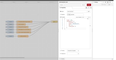 sending statustext from node red to mission planner not working