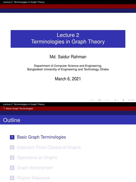 Lecture 2 | PDF | Vertex (Graph Theory) | Graph Theory