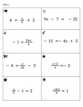 Solving Equations Sum Em Activity By Sarah Kanoon TPT