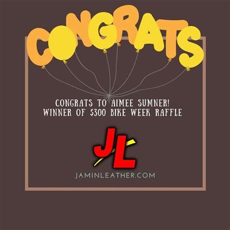 Congratulations To Aimee Sumner Youve Won A 300 Shopping Spree At Jamin Leather Thanks For