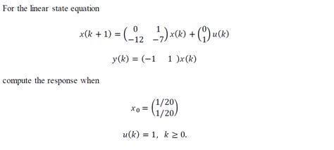 solved for the linear state