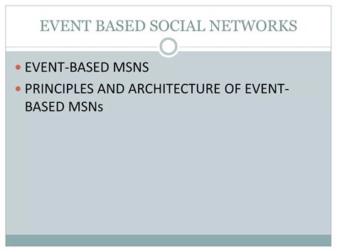 event based social networks ppt