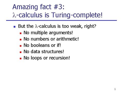Amazing Fact 3 Calculus Is Turingcomplete N But