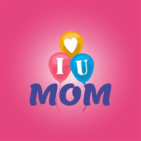 Love You Mom Card Hand Drawn Mothers Day Background 16794592 Vector