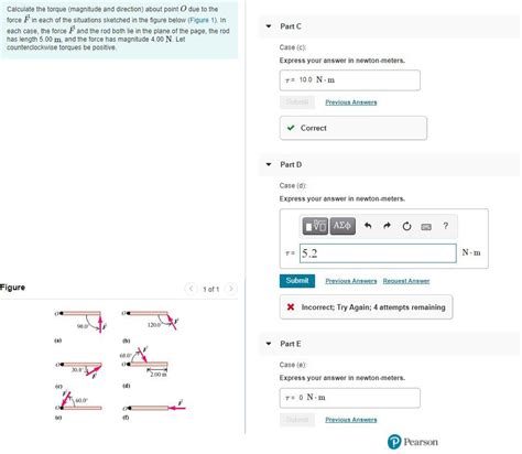 Solved Calculate The Torque Magnitude And Direction About Chegg