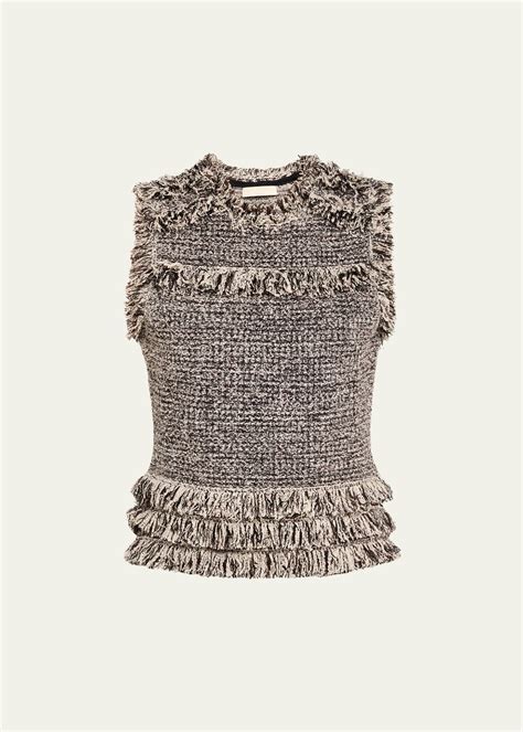 Ulla Johnson Kassi Knit Tweed Top Bergdorf Goodman