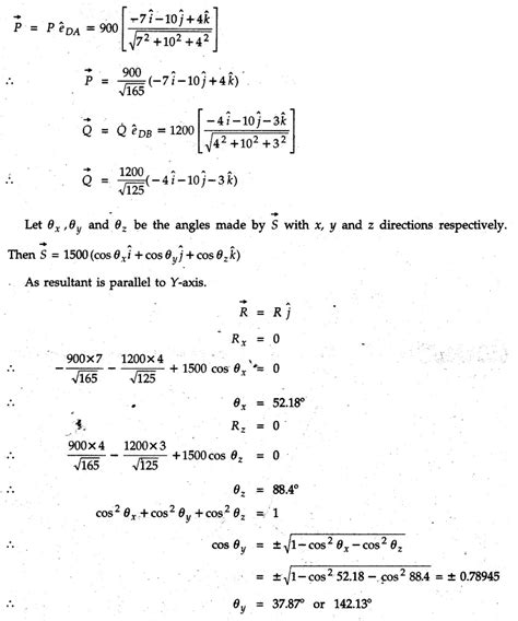 Solved Example And Practice Problems Equilibrium Concurrent Force System In Three Dimensions