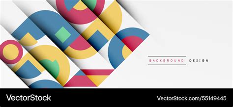 Geometric Design Abstract Background Circles Vector Image