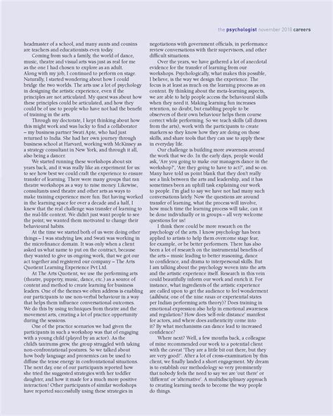 The Psychologists Interview With Dr Sangeetha Rajan The Arts Quotient