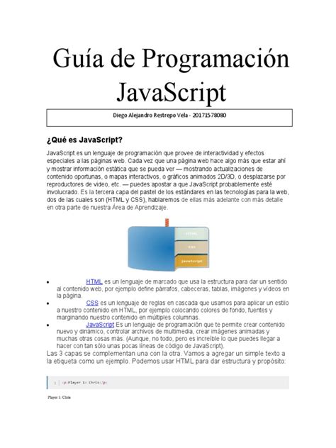 Guia De Programación Javascritp Pdf Script Java Html