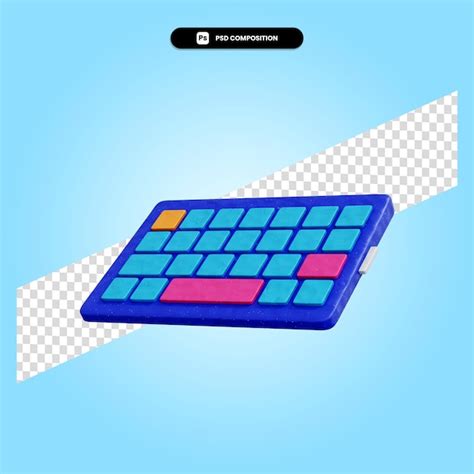 Premium PSD Keyboard D Render Illustration Isolated