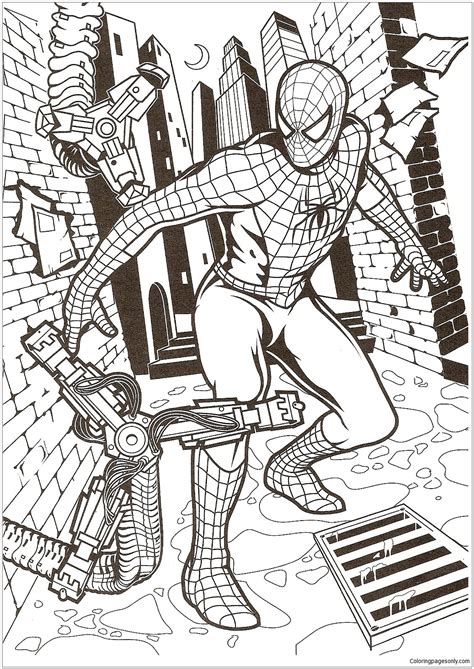 Easy Spiderman Coloring Pages Printable