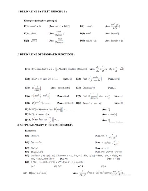 Differentiation Methods Assignment Psychology Practical 1 Derivative By First Principle 2