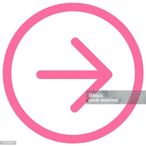 오른쪽 방향 기호를 가리키는 분홍색 화살표 분홍색 방향 화살표 기호 아이콘입니다 둥근 플랫 오른쪽 화살표 기호입니다 흰색 바탕에 간단한 분홍색 동그라미 모양 단추입니다
