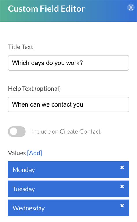Custom Fields