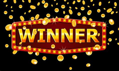 빛나는 램프와 금화와 우승자 프레임 레이블 빛나는 배너 복권 포커 카드 룰렛 게임 잭팟 상금 복고풍 빈티지 벡터 일러스트레이션 격리 된 배경입니다 개념에 대한 스톡 벡터