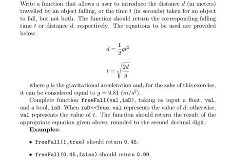 Solved Write A Function That Allows A User To Introduce The