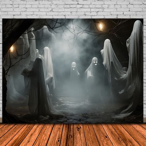Halloween Foggy Night Scary Ghost Backdrop Rr7 463 Dbackdrop