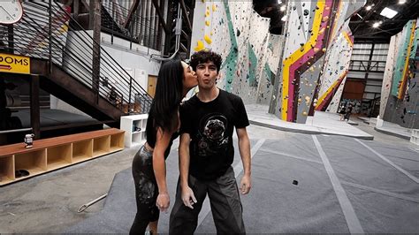 I Took My Stepsis To The Climbing Gym Youtube