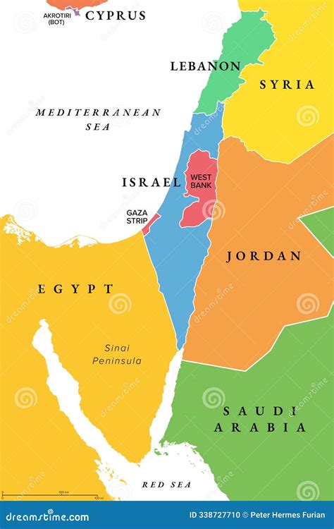 Israel And The Sinai Peninsula The Southern Levant Colorful Political