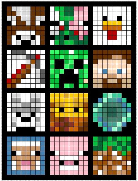 Minecraft Easy Pixel Art Templates Pin By Zach Seth On Minecraft Pixel