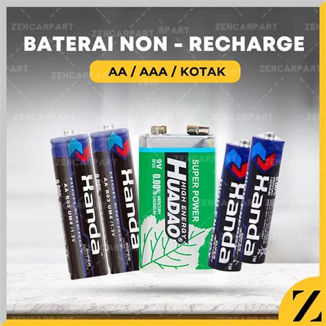 Jual Baterai Non Rechargeable Non Recharge Cas Aa Aaa Kotak V Sekali Pakai X Pakai Remote
