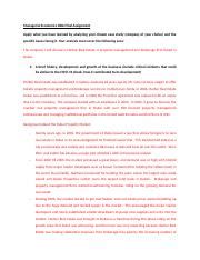 NOTES Managerial Economics DBA Final Assignment 1 Edited 1 Docx Managerial Economics DBA