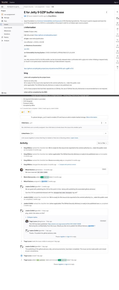 Eclipse Jetty Gzip Buffer Release 漏洞信息cve 2024 13009 By 漏洞平台